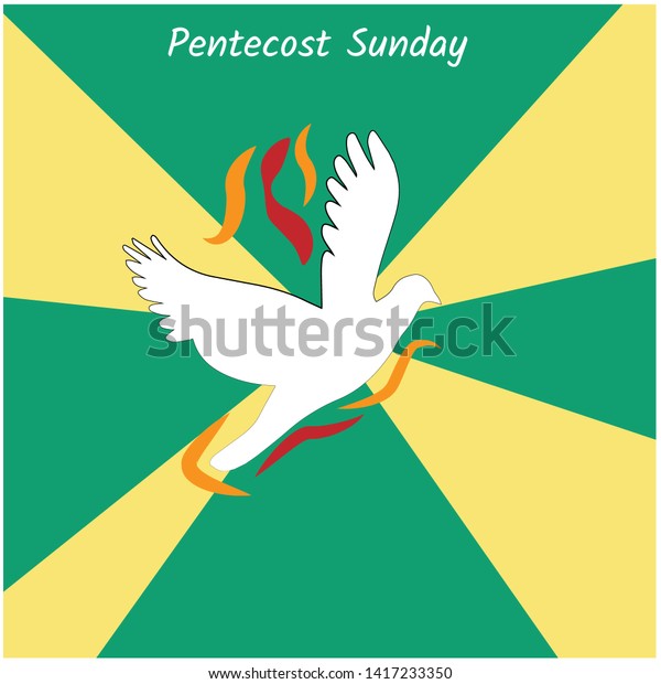 Pentecost Sunday Typography Print Use Poster Stock Vector (Royalty Free ...