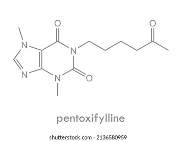 Pentoxifylline Structure Molecule Drug Stock Vector (Royalty Free ...