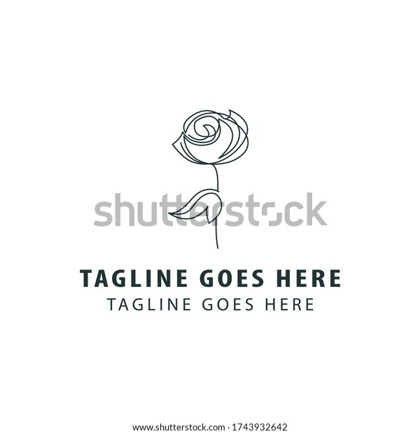 Peony Flower Logo Design Template Florist Stock Vector (Royalty Free ...