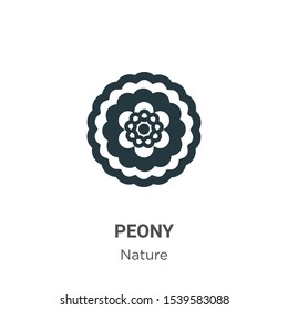 Peony Vector Icon On White Background Stock Vector (Royalty Free ...