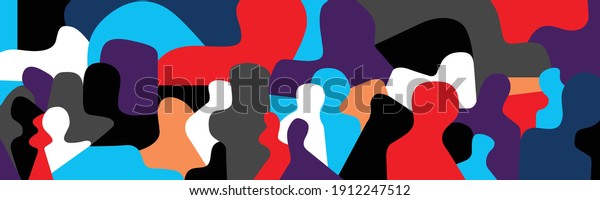 People Abstract Vector Background Stock Vector (Royalty Free) 1912247512