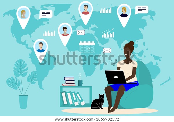 People All Over World Work Together Stock Vector (Royalty Free ...