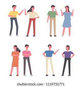 People Arguing Flat Design Style Vector Stock Vector (Royalty Free ...