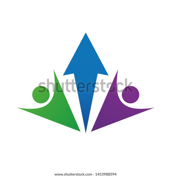 People Arrow Logo Design Stock Vector (Royalty Free) 1453988594 ...