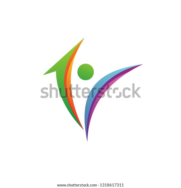People Arrow Logo Vector Stock Vector (Royalty Free) 1318617311 ...