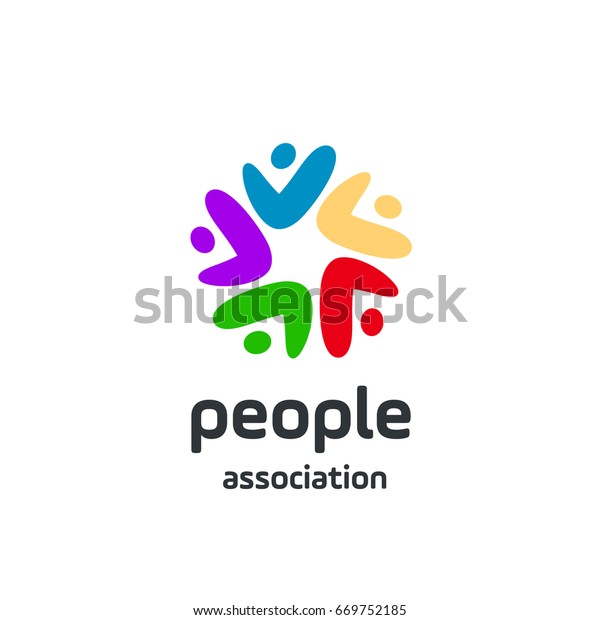 People Association Logotype Group Icon People 库存矢量图（免版税）669752185