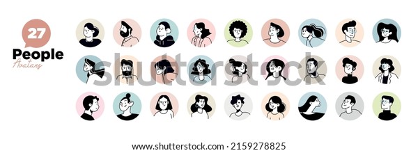 People Avatars Set Modern Design Avatar Stock Vector (Royalty Free ...