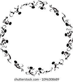 People Border Vector Stock Vector (Royalty Free) 1096308689