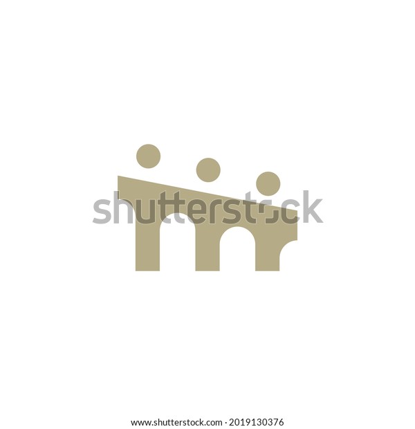 People Bridge Group Three 3 Community Stock Vector (Royalty Free ...