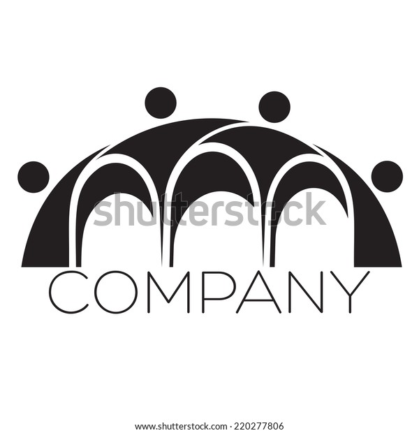 People Bridge Logo Stock Vector (Royalty Free) 220277806