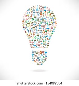 People Bulb Stock Vector (Royalty Free) 154099334 | Shutterstock