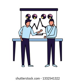 Vektor Stok Supervising Staff Vector Illustration Business Situation ...
