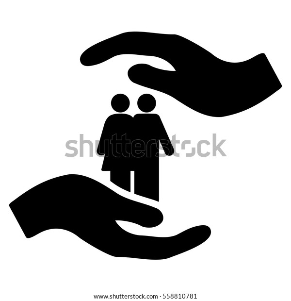 People Care Hands Vector Icon Flat Stock Vector (Royalty Free) 558810781