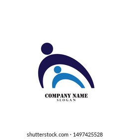Abstract People Care Logo Human Icon Stock Vector (Royalty Free) 1670277514