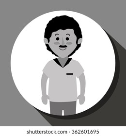 People Cartoon Gray White Stock Vector (Royalty Free) 362601695 ...