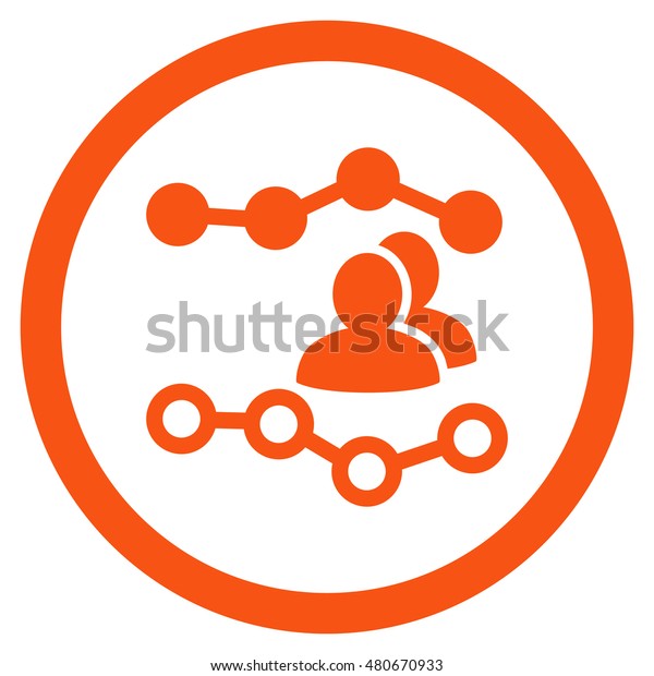 People Charts Rounded Icon Vector Illustration Stock Vector (Royalty ...