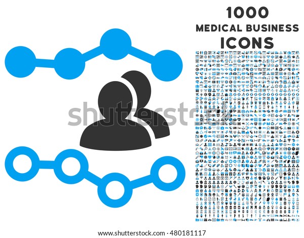 People Charts Vector Bicolor Icon 1000 Stock Vector (Royalty Free ...