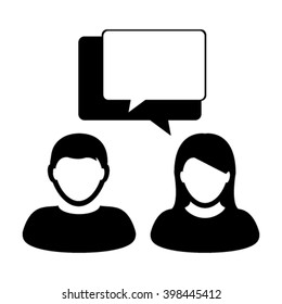 People Chat Icon Vector Stock Vector (Royalty Free) 398445412 ...