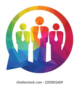 People Chat Logo Design Team Meeting Stock Vector (Royalty Free ...