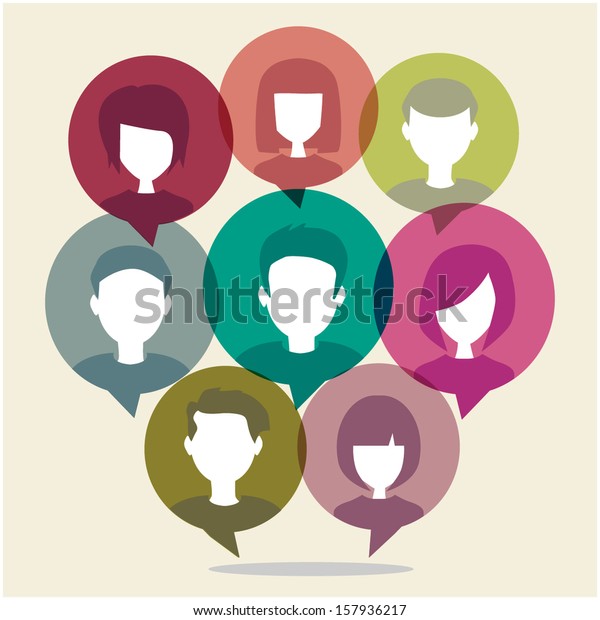 People Chatting Stock Vector (Royalty Free) 157936217