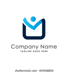 People Check Logo Template Stock Vector (Royalty Free) 692968834 ...