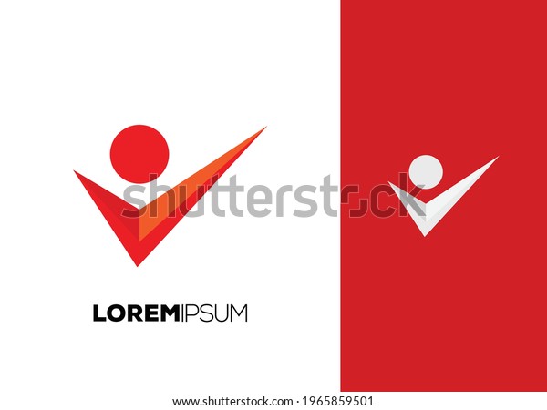 People Checklist Logo Template Set Logotype Stock Vector (Royalty Free ...