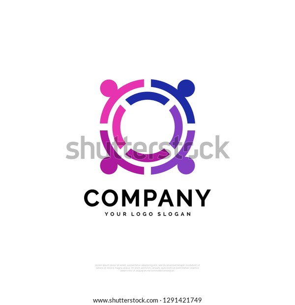 People Circle Logo Design Template Creative Stock Vector (Royalty Free ...