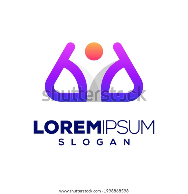 People Colorful Logo Design Vector Stock Vector (Royalty Free ...