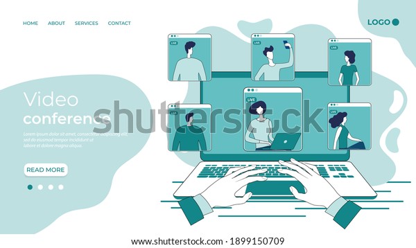 People Communicate Each Other Online Via Stock Vector (Royalty Free ...
