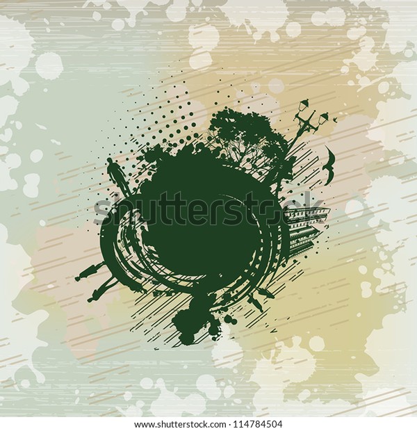 People Communicate On Abstract Painting Stock Vector (Royalty Free ...