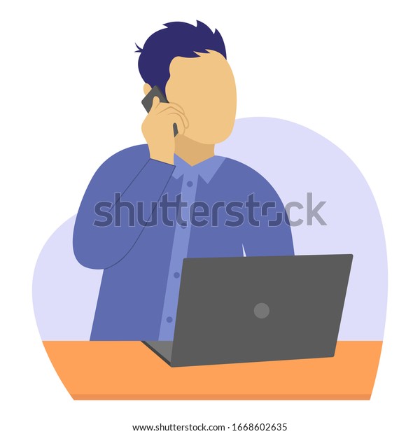 People Communication Conversation Phone Vector Characters Stock Vector ...