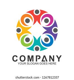 People Community Logo Circle Shape Charity Stock Vector (Royalty Free ...