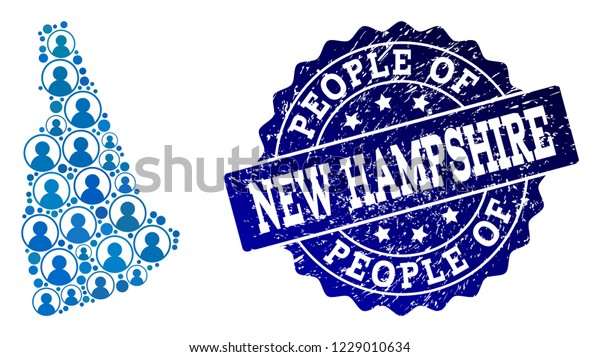 People Composition Blue Population Map New Stock Vector (Royalty Free ...