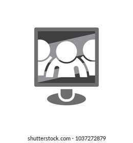 People Computer Logo Icon Design Stock Vector (Royalty Free) 1037272879 ...