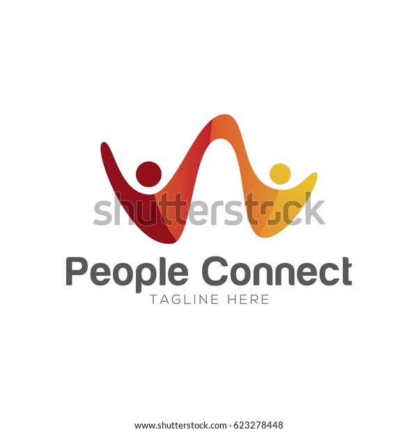 People Connect Logo Stock Vector (Royalty Free) 623278448