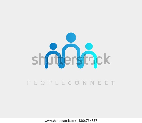 People Connect Logo Design Template Element