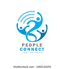 People Connect Vector Logo Template Stock Vector (Royalty Free ...