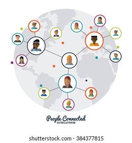 People Connected Design Stock Vector (Royalty Free) 384377815 ...