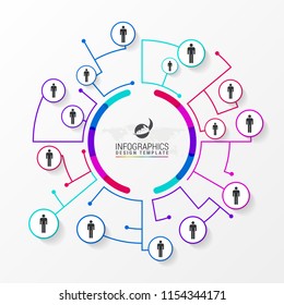 Circle Network Diagram Infographic Chart Vector: เวกเตอร์สต็อก (ปลอดค่า ...