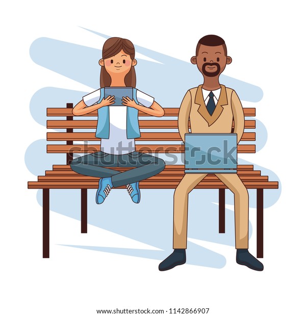 People Connecting Cartoons Stock Vector (Royalty Free) 1142866907 ...