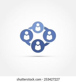 People Connecting Icon Stock Vector (Royalty Free) 253427227 | Shutterstock
