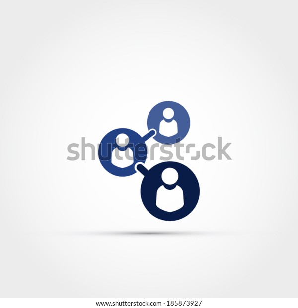 People Connecting Icon Stock Vector (Royalty Free) 185873927