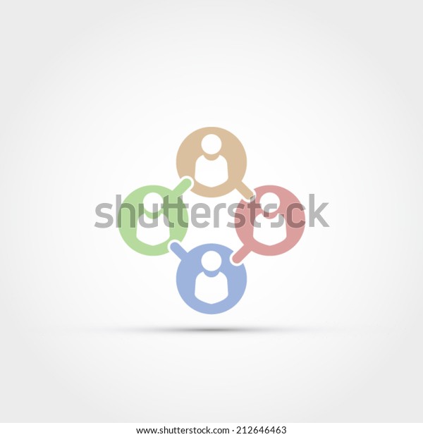 People Connecting Icon Stock Vector (Royalty Free) 212646463