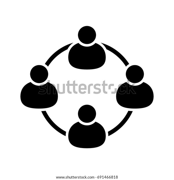 People Connecting Icon Stock Vector (Royalty Free) 691466818