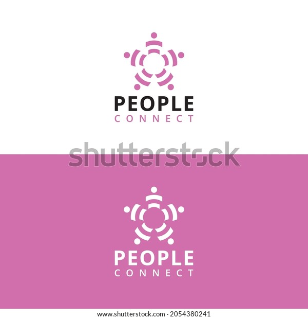 People Connection Creative Logo Design Stock Vector (Royalty Free ...
