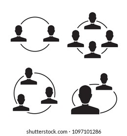 People Connection Icons Stock Vector (Royalty Free) 1097101286 ...