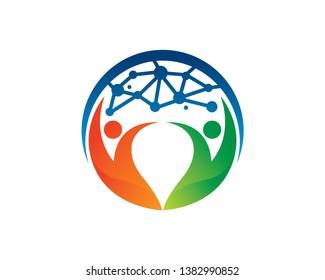 People Connection Logo Template Icon Symbol Stock Vector (Royalty Free ...