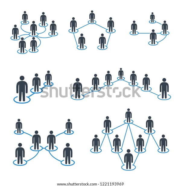 People Connection People Network Icons Set Stock Vector (Royalty Free ...
