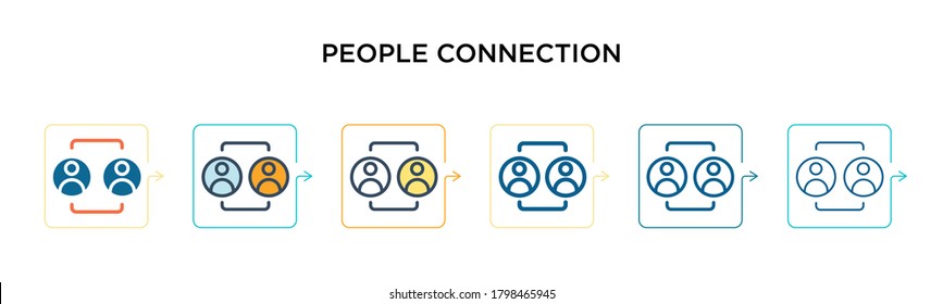 People Connection Vector Icon 6 Different Stock Vector (Royalty Free ...
