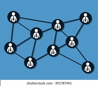 People Connections Design Stock Vector (Royalty Free) 391787491 ...